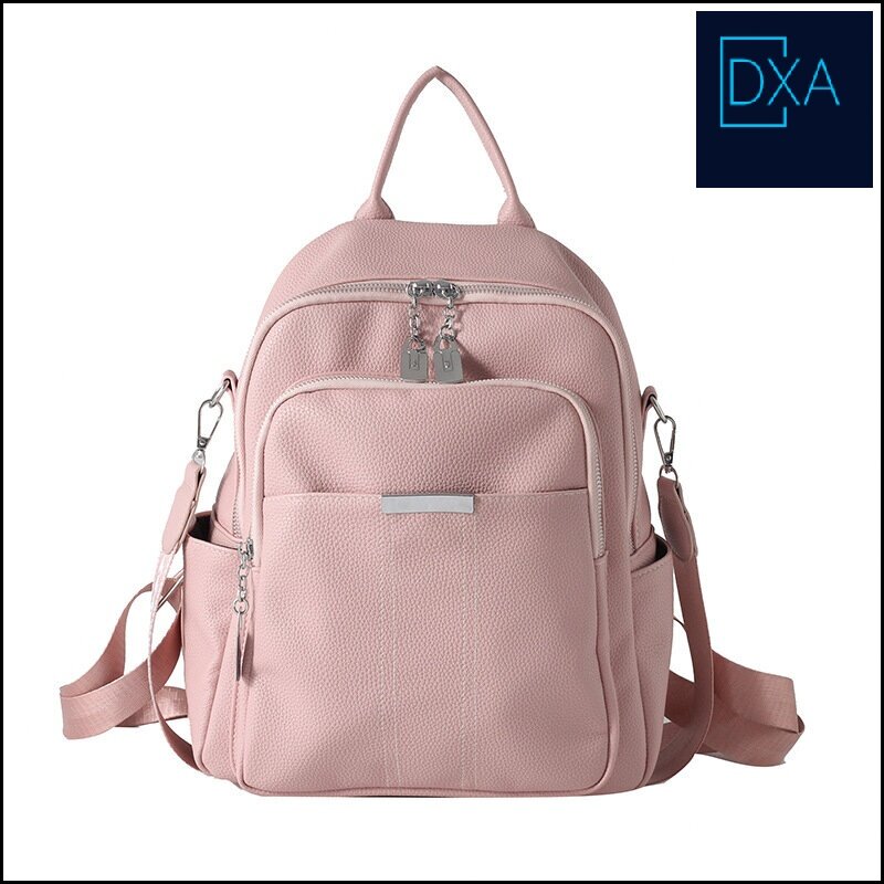 Рюкзак Zhen Li, искусственная кожа, женский, трехмерный мешок, застежка-молния, розовый