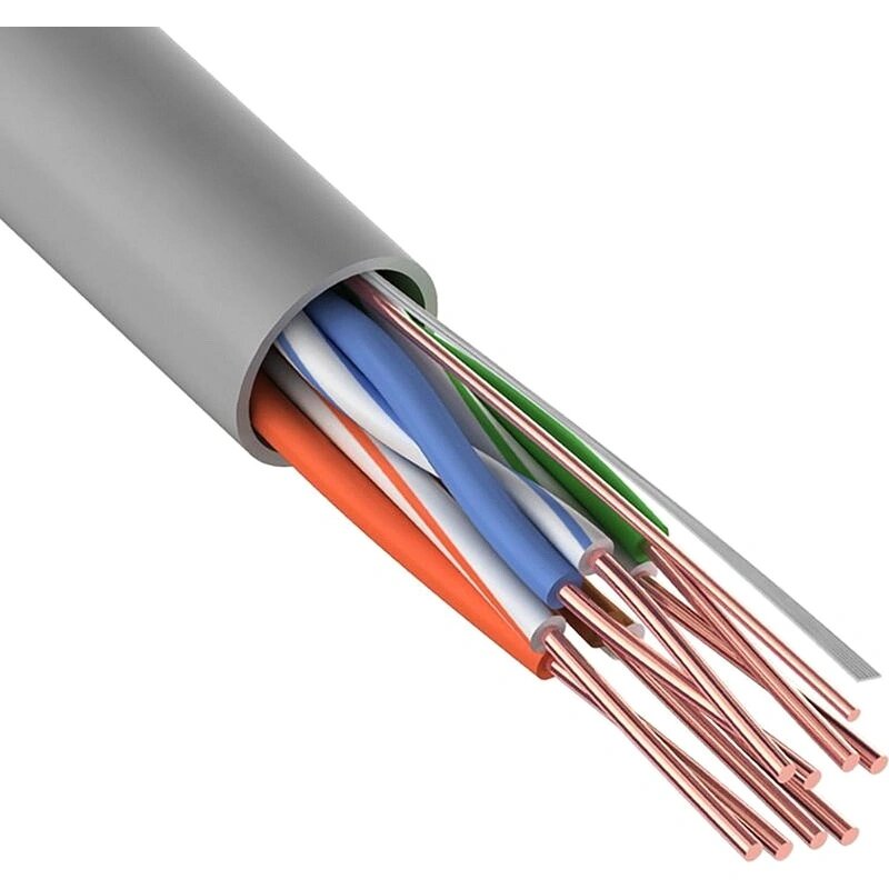 Кабель REXANT (01-0043) U/UTP, CAT 5e, PVC, 4PR, 24AWG, INDOOR, SOLID, 305м