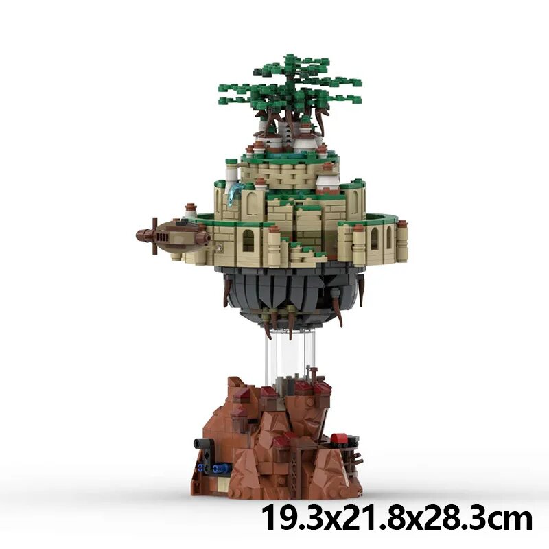 Аниме Архитектура Мобильный Замок Строительный Блок MOC Небо Город Персонаж Лаута Робот Модель Солдата Детские Игрушки Взрослый Подарок На День Рождения