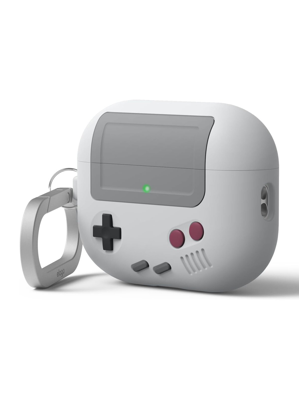 Elago чехол с карабином для AirPods Pro 3, Unique AW5 Game console Hang case, Light Grey