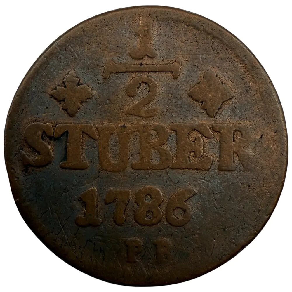 Германия, Юлих-Берг 1/2 штюбера 1786 г.