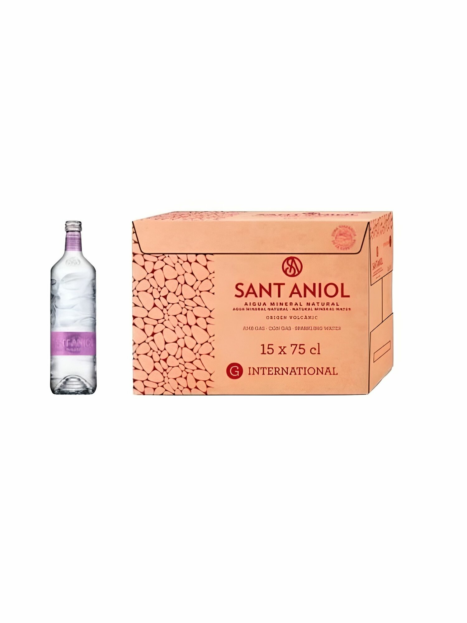 Вода минеральная Sant Aniol (Сант Аниол) газированная, стекло, 15 шт по 0.75 л.