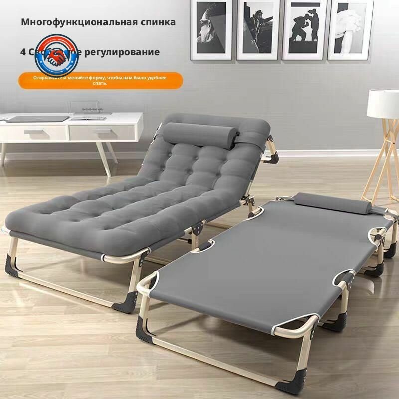 Раскладная туристическая кровать с матрасом — складная раскладушка для дачи, кемпинга, офиса и гостевых ночёвок