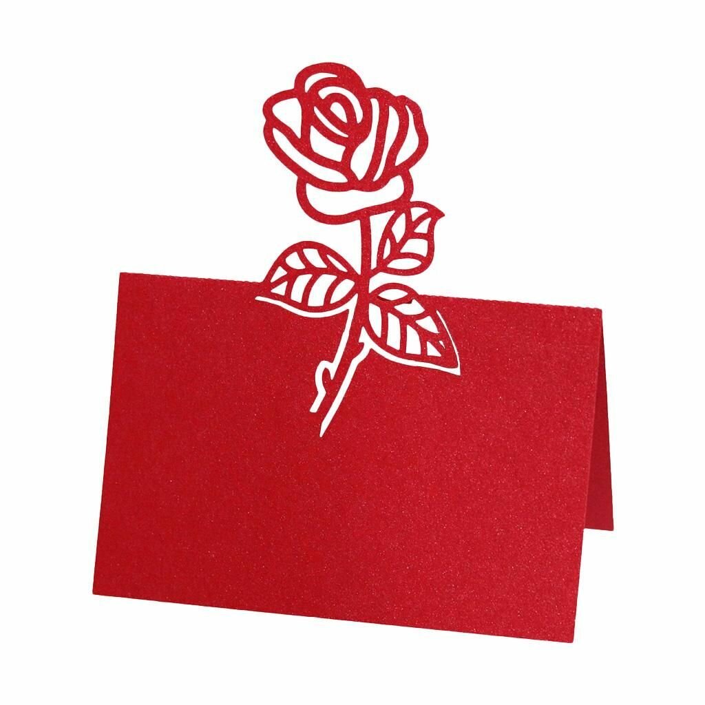 1 комплект из 100 листов, объемная свадебная открытка в виде розы на День Святого Валентина-красная