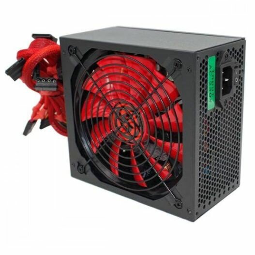 Блок питания Ginzzu PC500 (PC500) черный - ATX 20+4 пин, 4 pin + 4 pin CPU, 5 SATA, 2 x 6+2 pin PCI-E