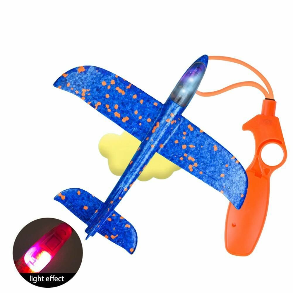 Игрушечный самолет с LED подсветкой, для детей 3-7 лет, подарок на день рождения, для активного отдыха и обучения