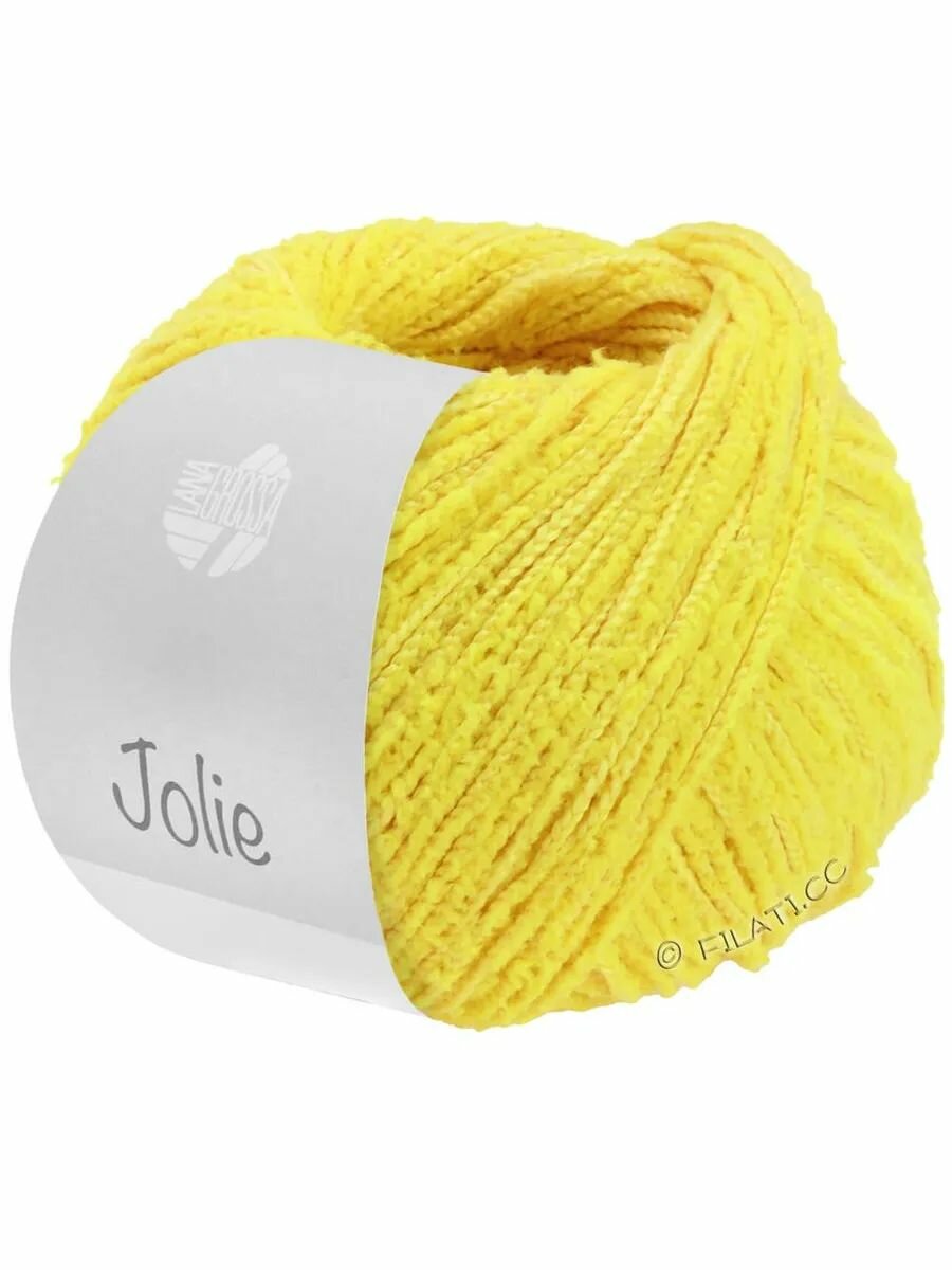 Пряжа для вязания Lana Grossa Jolie Uni плюшевая, цвет 011, 1 моток