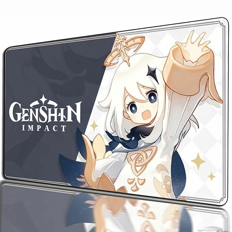 Genshin Impact Аниме коврик для мыши геймеров нескользящий резиновый настольный коврик 900x400