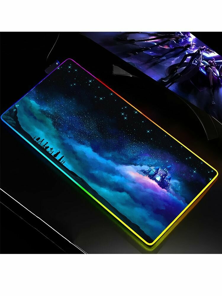 Коврик для игровой клавиатуры UNDE RGB LED UNDERTALE, нескользящий, с подсветкой
