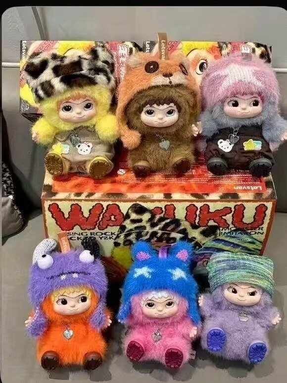 Оригинальная плюшевая игрушка Wakuku Trendy Fun Party Series, виниловая подвеска в виде лица, игрушка-фигурка, таинственная коробка-сюрприз для детей