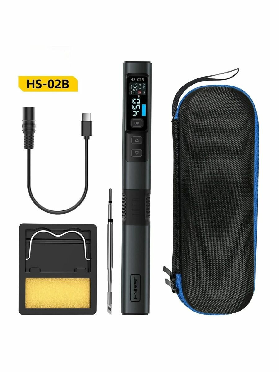 Паяльник FNIRSI HS-02B с управлением температурой, 100 Вт