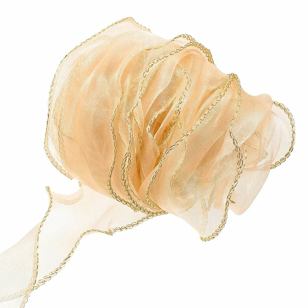 Декоративная полиэстеровая лента многоцветная для рукоделия и упаковки, 5 рулонов