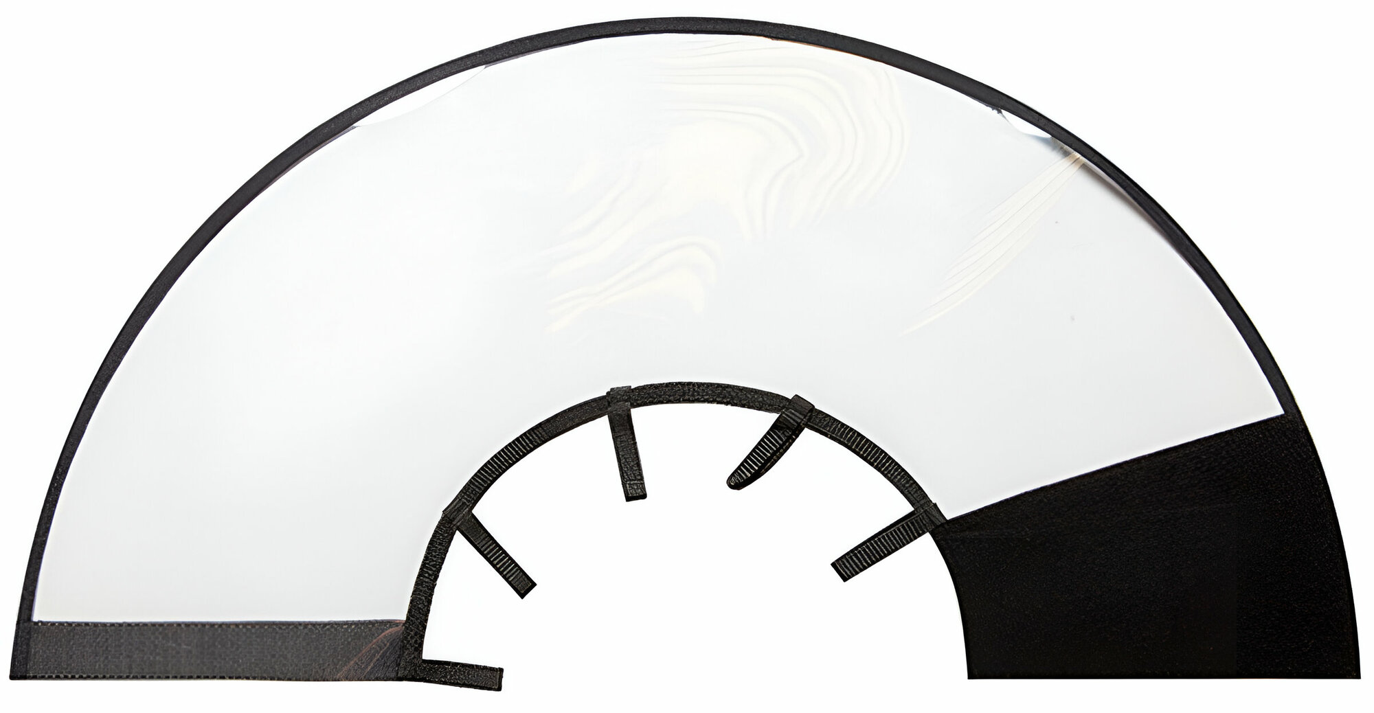 Воротник HOMEPET "VET", пластик, прозрачный, для собак/кошек, размер 20 см, обхват шеи до 38 см.