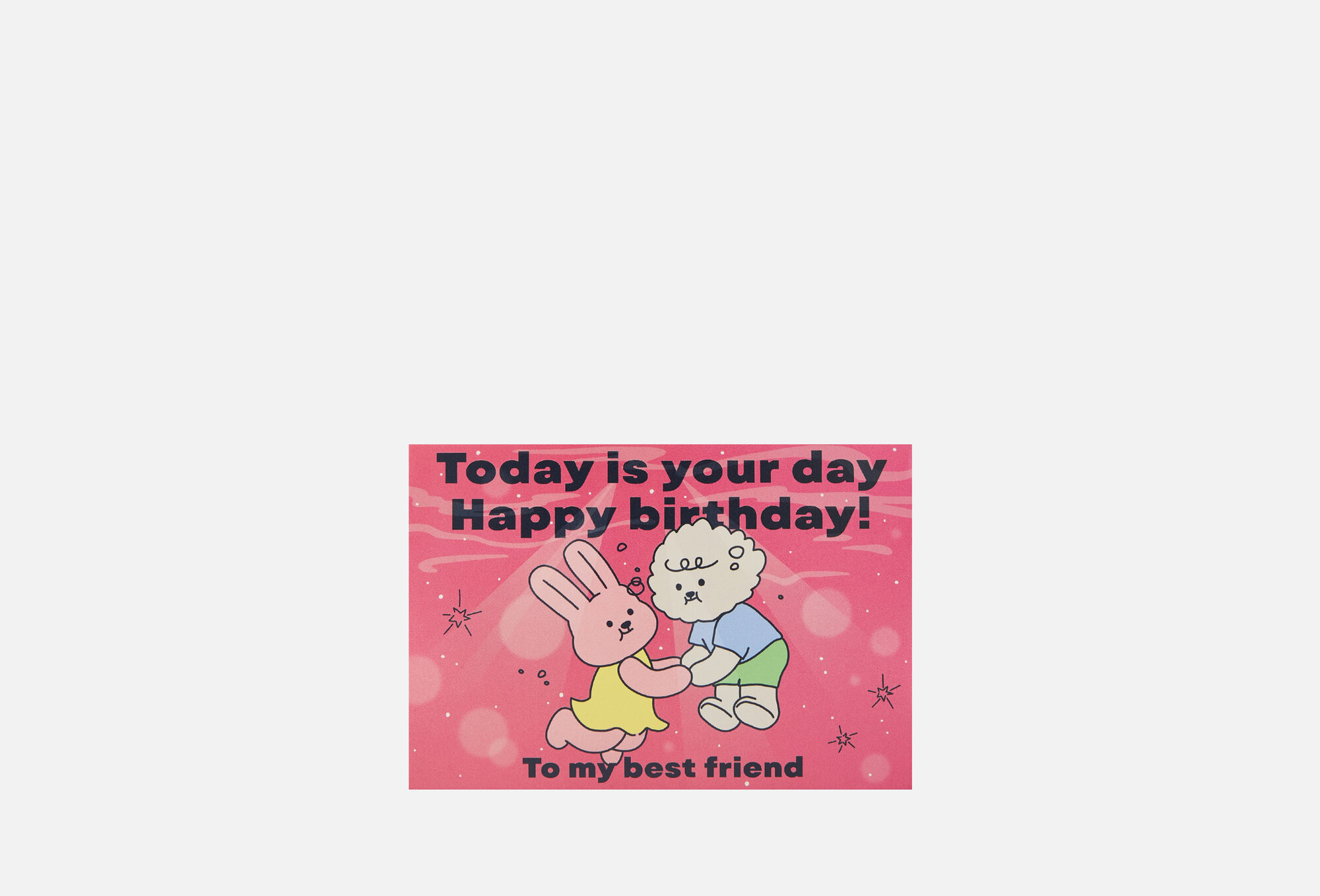 Складная голографическая открытка DAILYLIKE My buddy 01 Happy birthday
