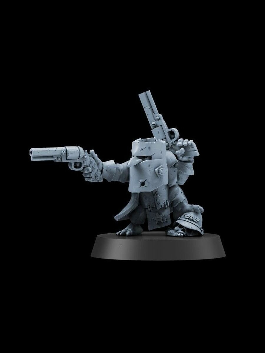 Орочий Карлик Гретчин рейнджер, база 25мм (вархаммер) игровые фигурки для раскрашивания