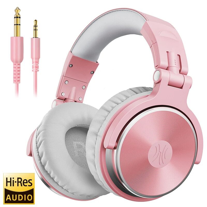 Oneodio Pro 10 полноразмерные проводные наушники pink