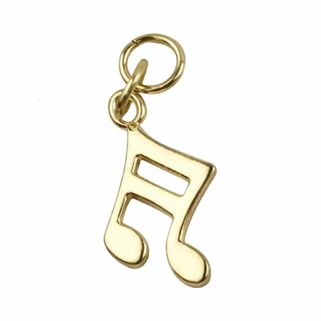 Декор для сумок и рюкзаков, Аксессуары для украшения сумки-шарма с музыкальными нотами-светло-золотой
