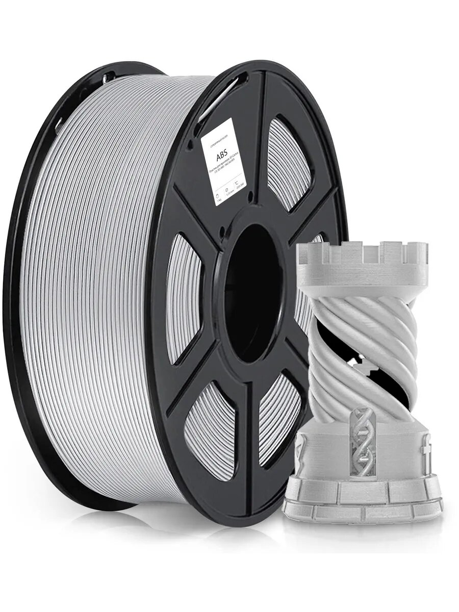 Пластик для принтера 3D CS-3D-ABS-1KG-SILVER ABS d1.75мм