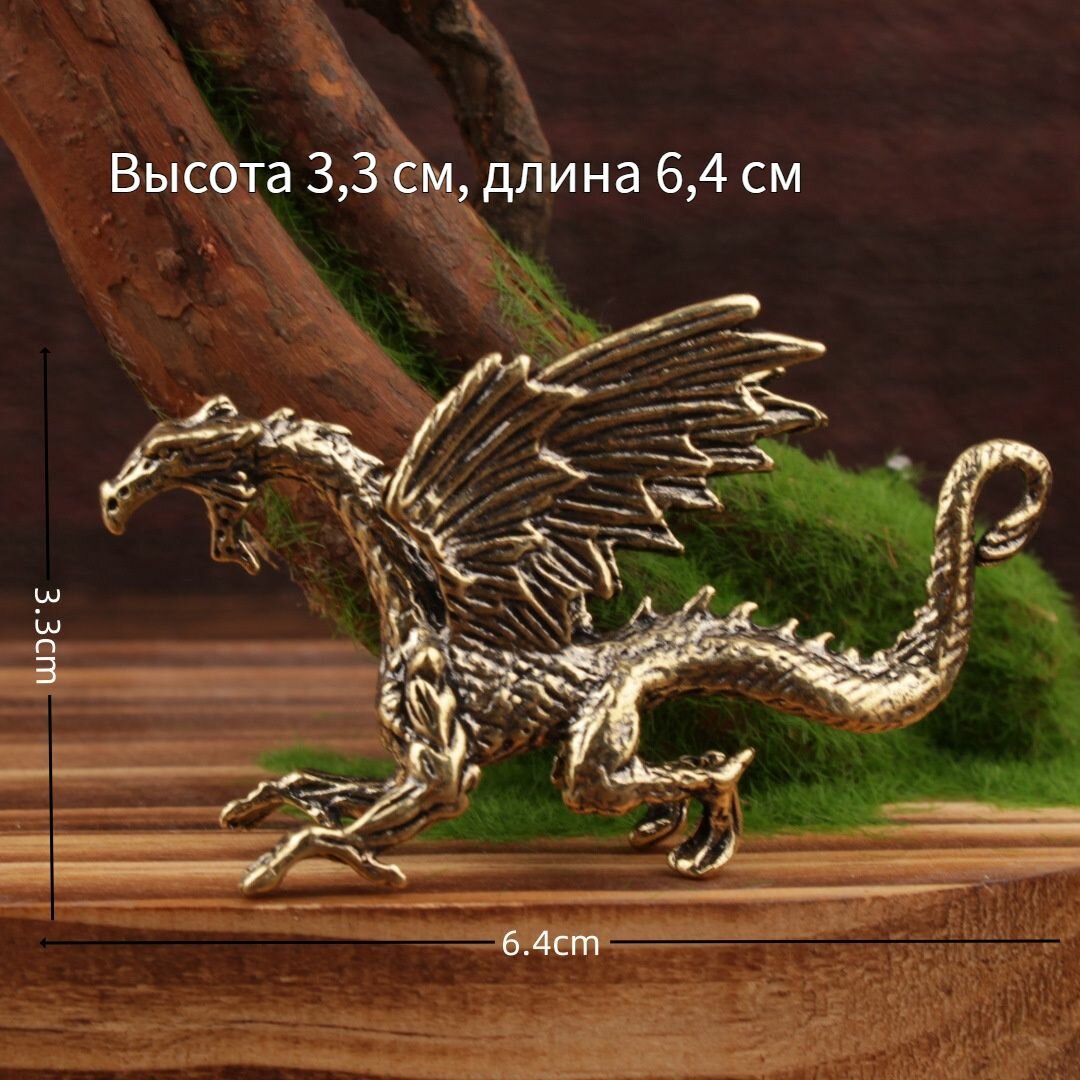 Маленькая статуэтка из латуни Цинлун, декоративное искусство，MAODOU