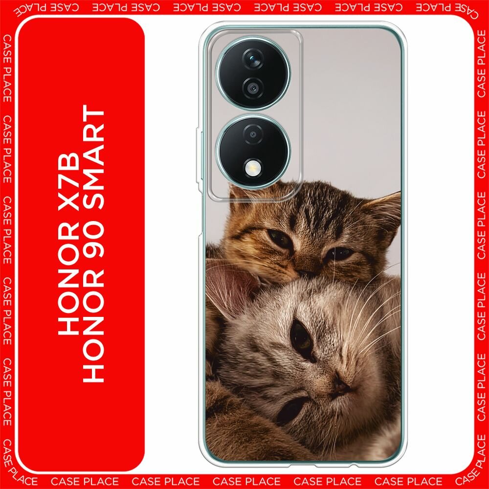 Чехол на Honor X7B/90 Smart / Хонор X7B/90 Смарт с принтом "Нежные котята - 14 февраля"