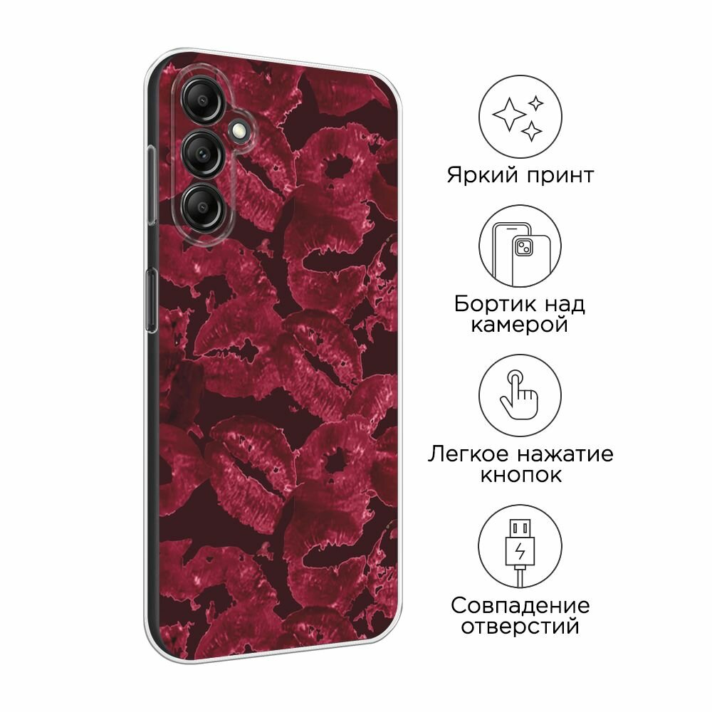 Чехол на Samsung Galaxy A15 / Самсунг А15 с принтом Помада паттерн 1 — фото 1