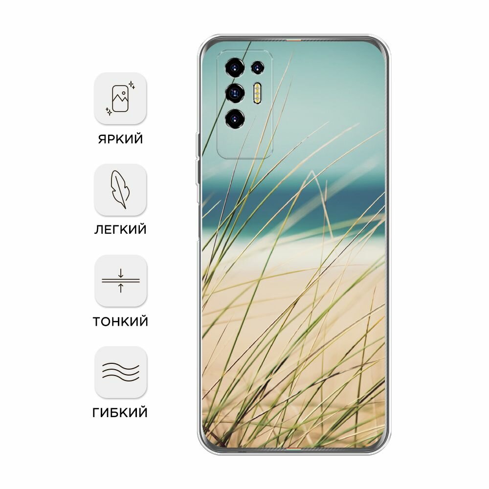 Чехол на Tecno Pova 2 / Текно Пова 2 с принтом "Морской пляж" — фото 1