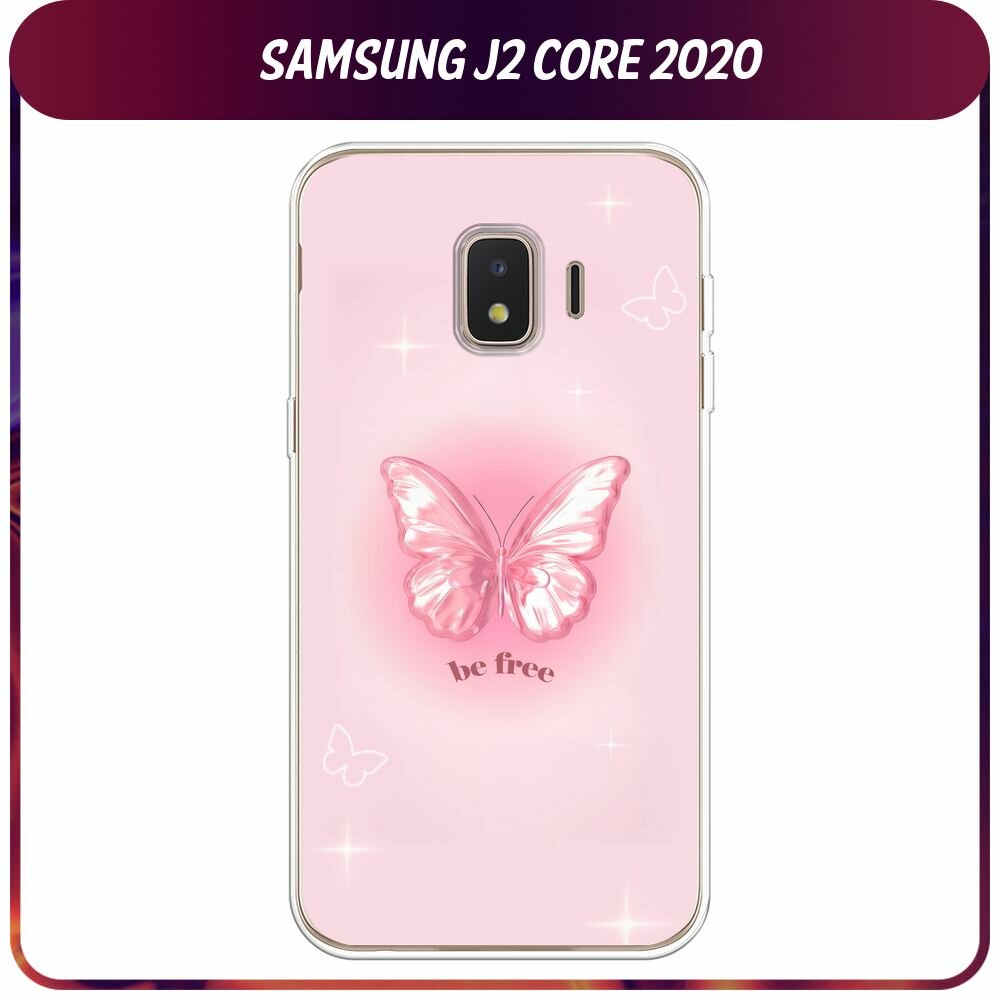 Чехол на Samsung Galaxy J2 Core (2018/2020) / Самсунг Галакси J2 Core (2020) с принтом "Be free butterfly 1"