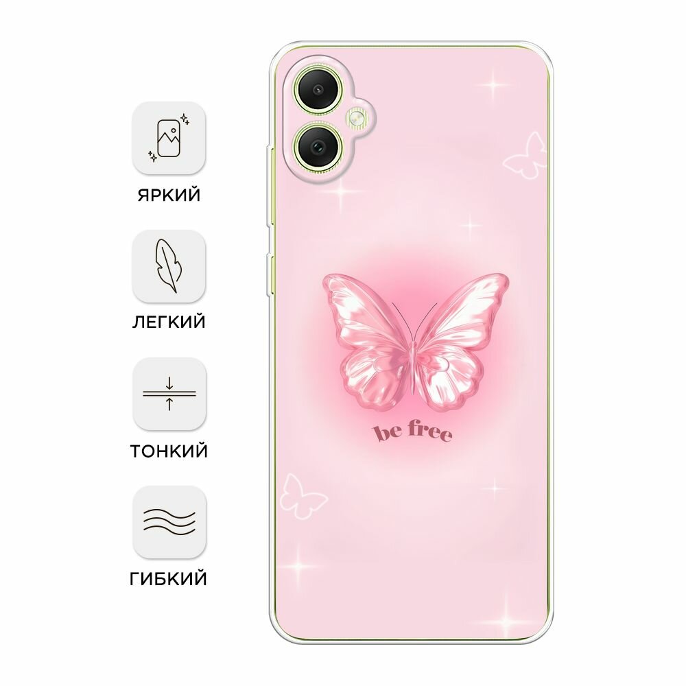 Чехол на Samsung Galaxy A05 / Самсунг Галакси A05 с принтом "Be free butterfly 1" — фото 1