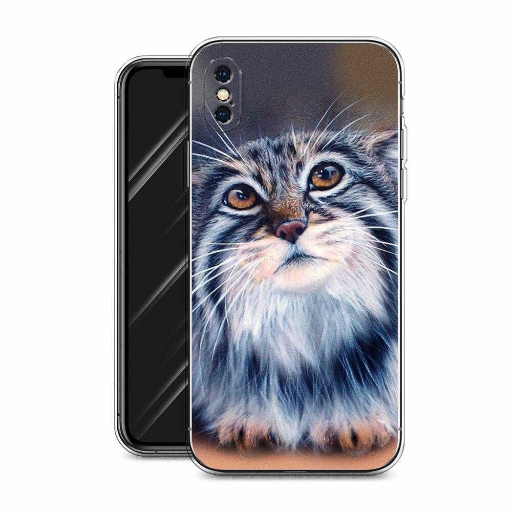 Чехол на Apple iPhone XS Max / Айфон XS Max с принтом "Кот манул 2" — фото 1