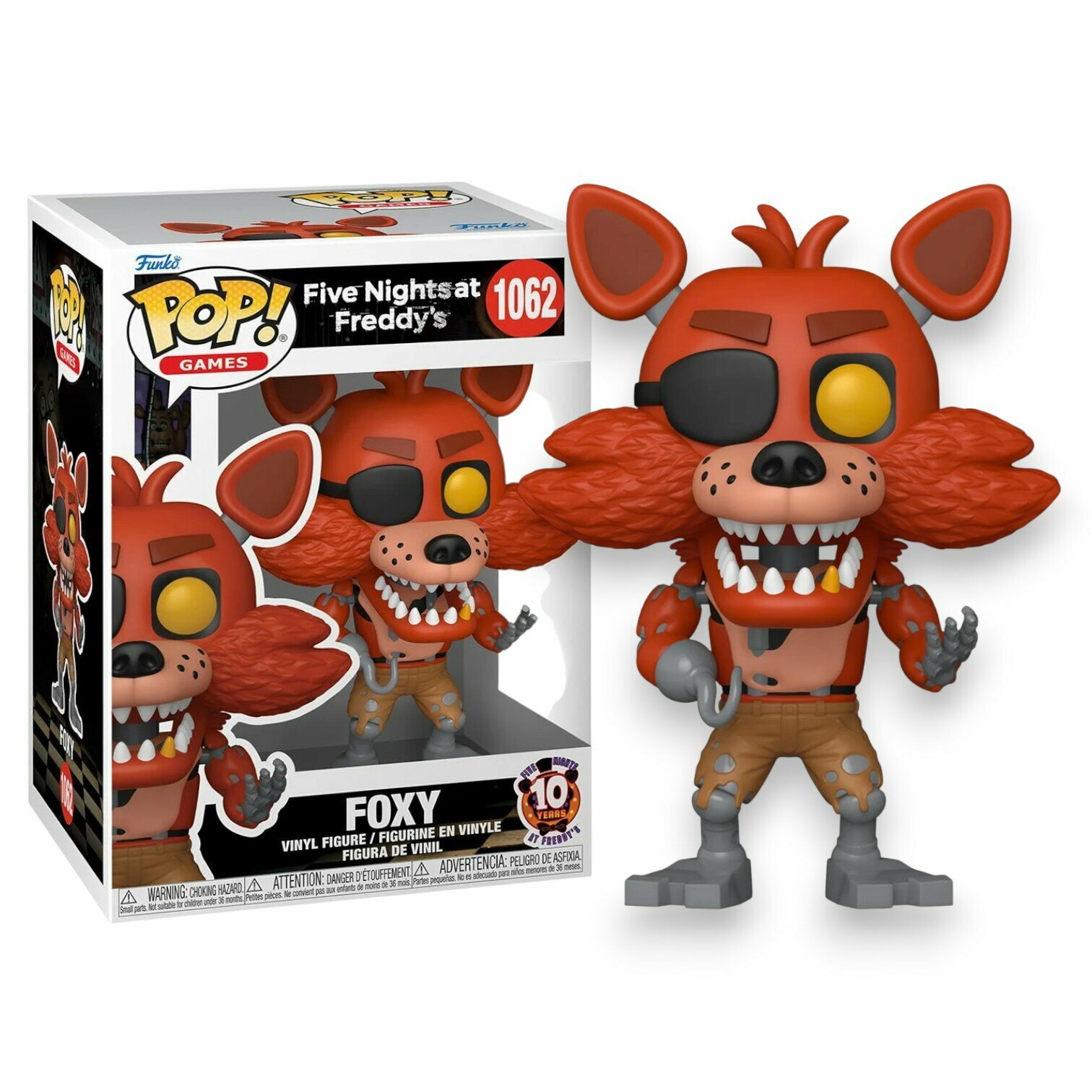Фигурка Funko Pop! коллекционная Фокси "Пять ночей у Фредди фнаф 10 Юбилей" 1062 (Фигурка Фанко Поп)