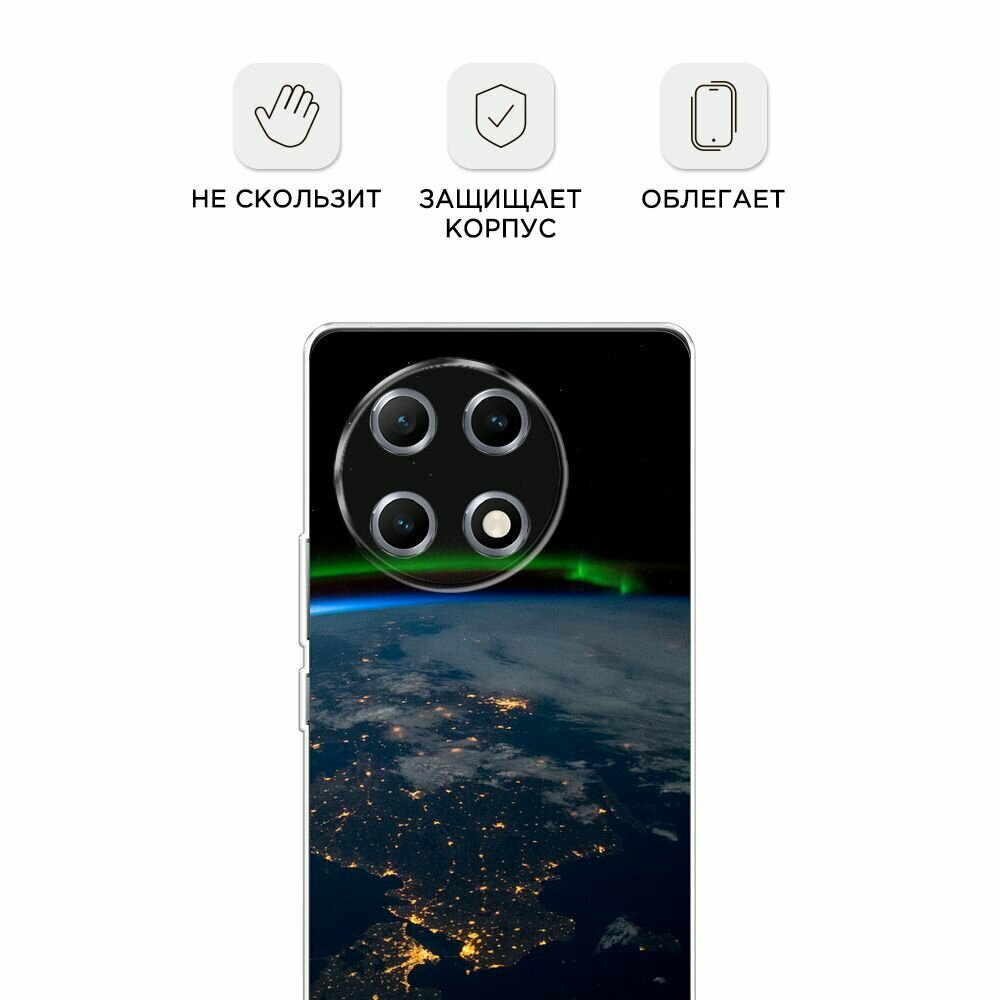 Чехол на Tecno Camon 30S / Текно Камон 30S с принтом "Земля из космоса" — фото 1