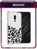 Чехол на Meizu 16th / Мейзу 16th с принтом "Окрас леопарда фон черный", прозрачн...