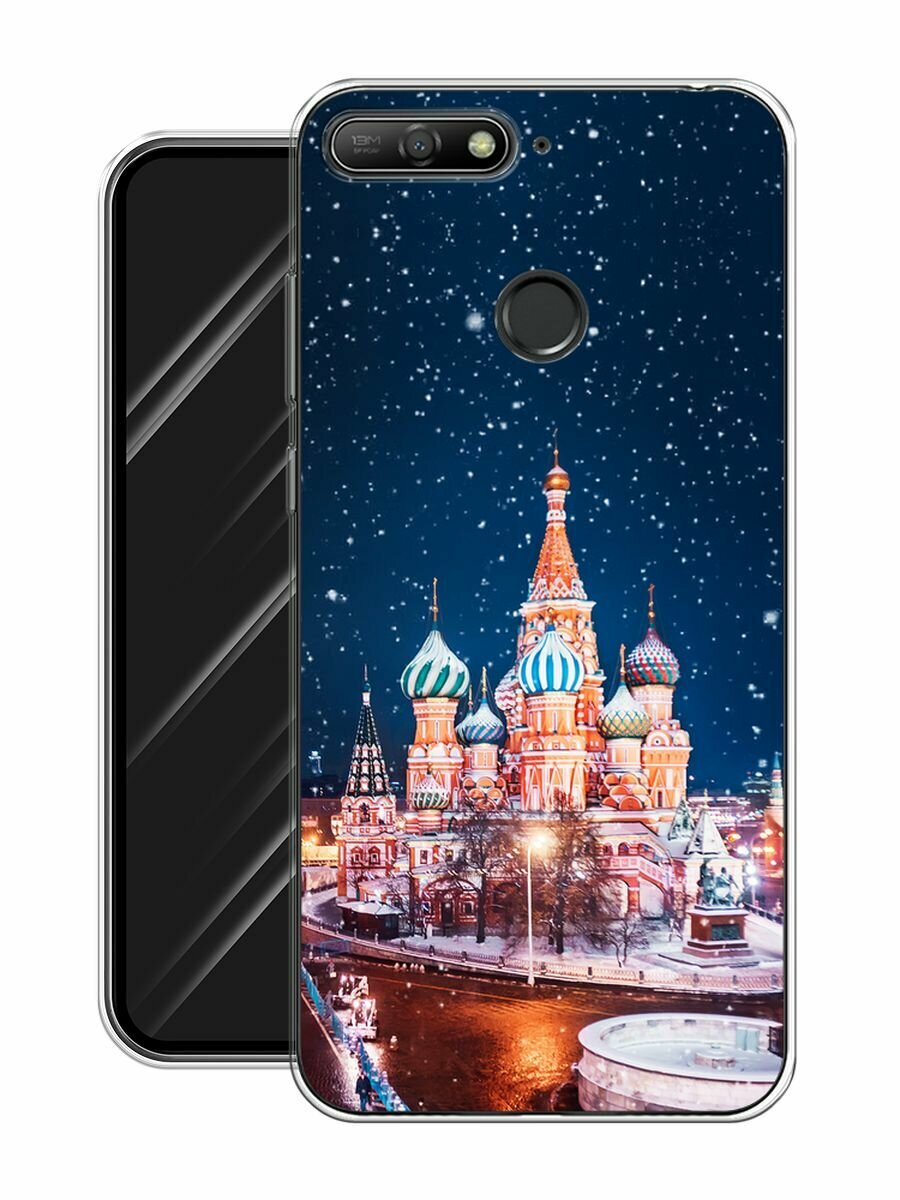 Чехол на Honor 7C/7A Pro/Huawei Y6 Prime 2018 / Хонор 7С/7А Про/Хуавей Y6 Prime 2018 с принтом "Москва 1" — фото 1