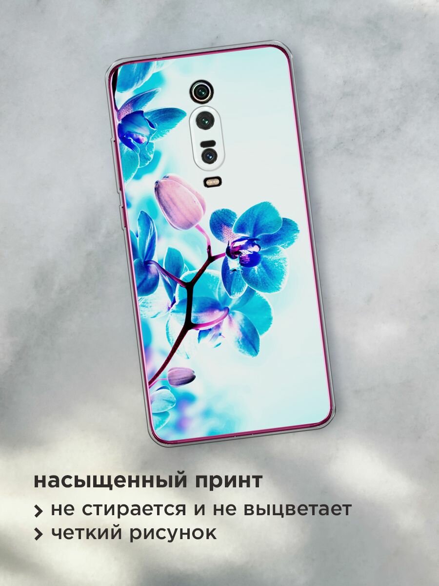 Чехол на Xiaomi Redmi K20/K20 Pro/Mi 9T/9T Pro / Сяоми Редми К20/K20 Pro/Mi 9T/9T Pro с принтом "Голубая орхидея" — фото 1