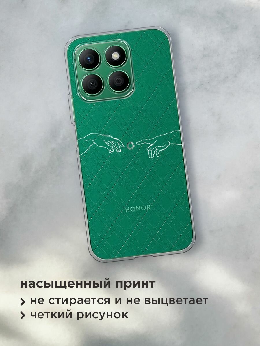 Чехол на Honor X8B / Хонор X8B с принтом "Загрузка творения", прозрачный — фото 1