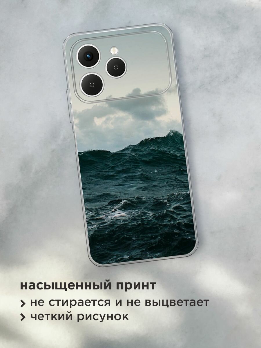 Чехол на Tecno Spark 40 / Текно Спарк 40 с принтом "Волны 11" — фото 1