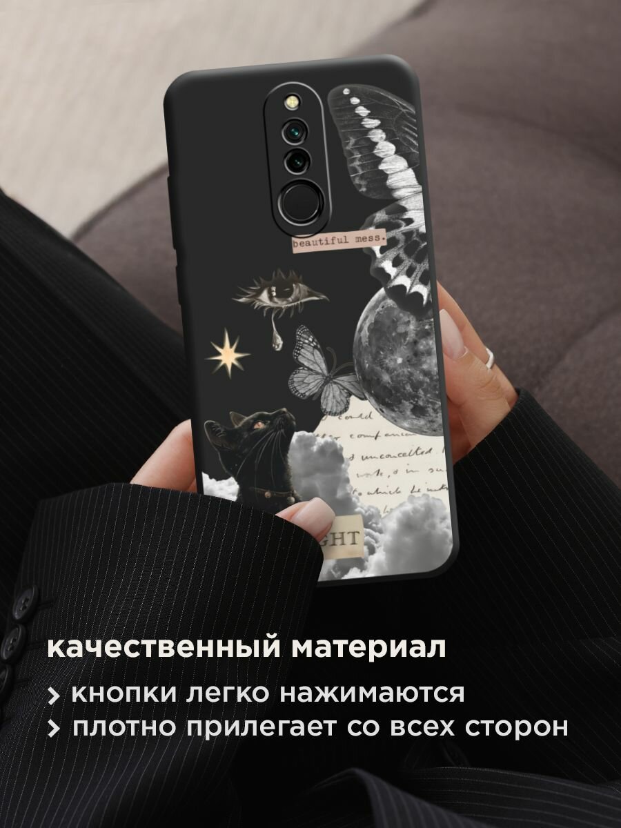Чехол на Xiaomi Redmi 8 / Редми 8 с принтом "midnight collage" — фото 1