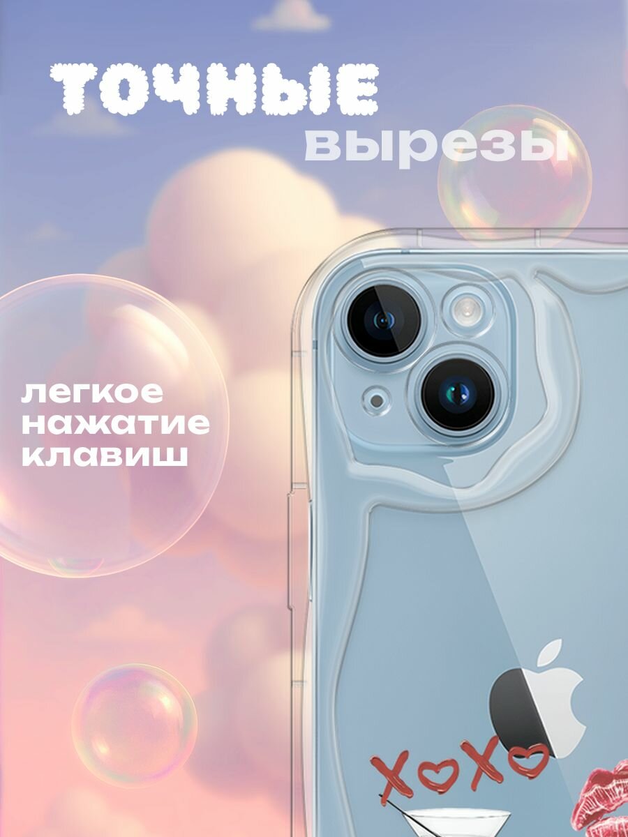 Чехол на Apple iPhone 14 / Айфон 14 с принтом xoxo lucky girl 2 — фото 1