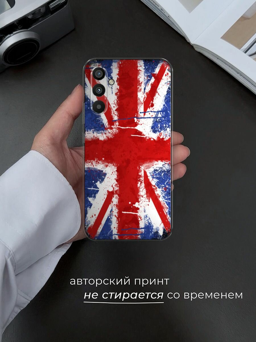 Чехол на Samsung Galaxy A34 / Самсунг A34 с принтом "Флаг Великобритании 2" — фото 1