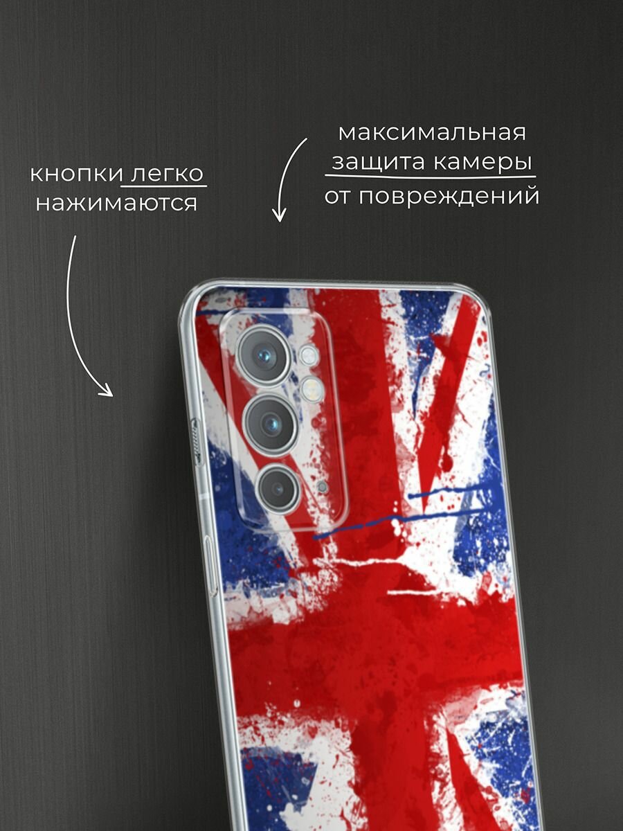 Чехол на OnePlus 9RT / ВанПлас 9RT с принтом "Флаг Великобритании 2" — фото 1