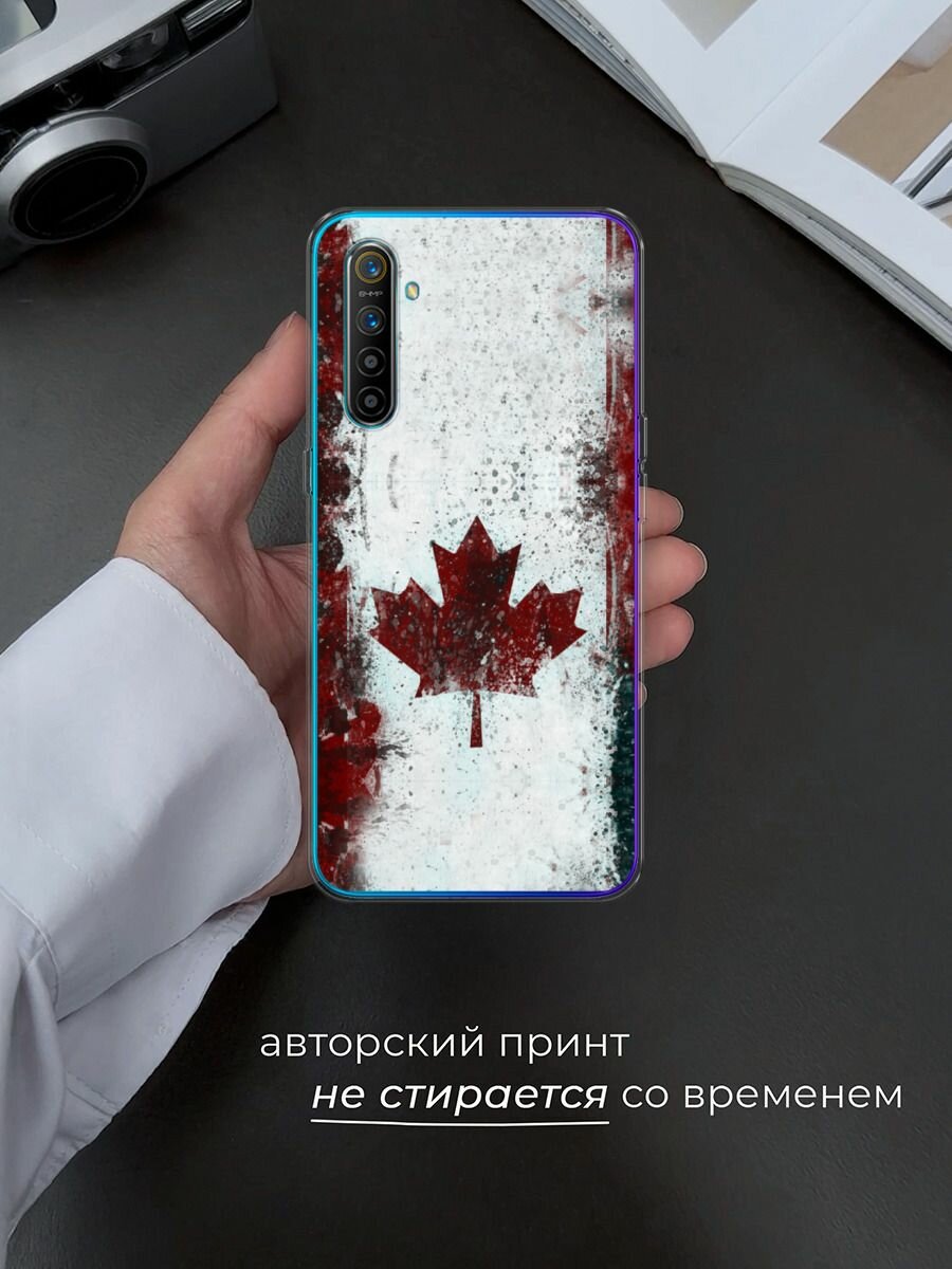 Силиконовый чехол на Realme XT / Реалми XT с принтом "Канада" — фото 1