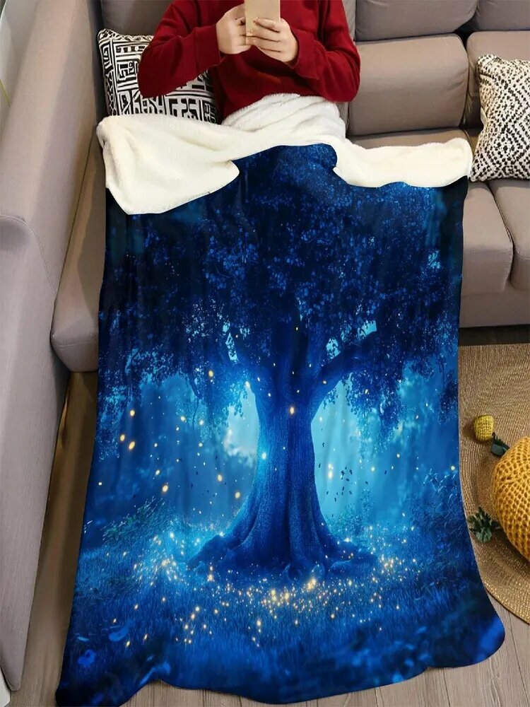 Плед Лесные деревья , Фланель, 200 см х 150 см