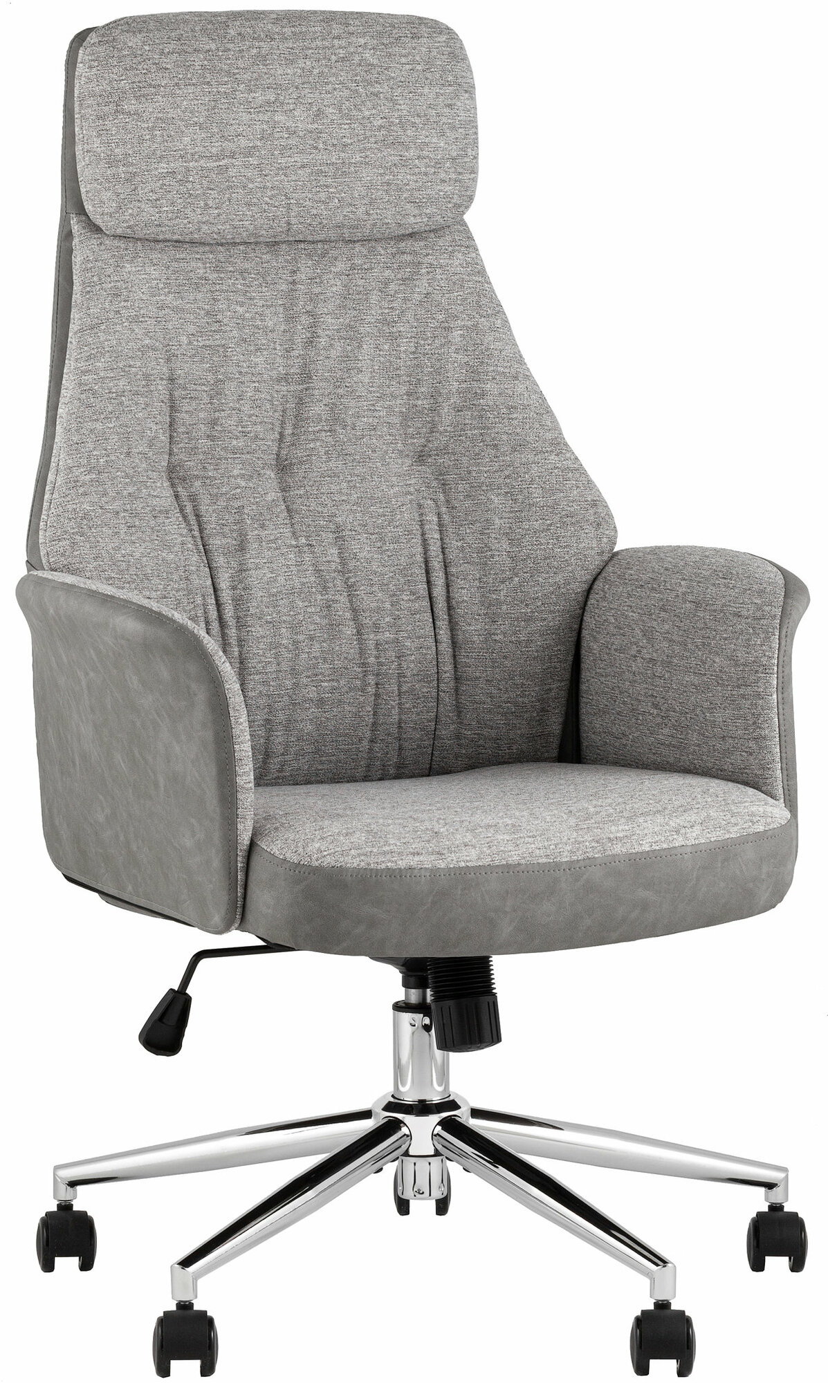 Кресло офисное STOOL GROUP TopChairs Neoma Экокожа/ткань светло-серый