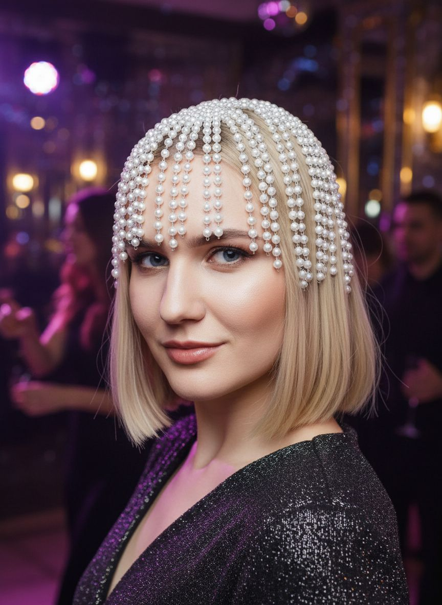 Украшение для причёски cosha_brand Парик из бусин на голову