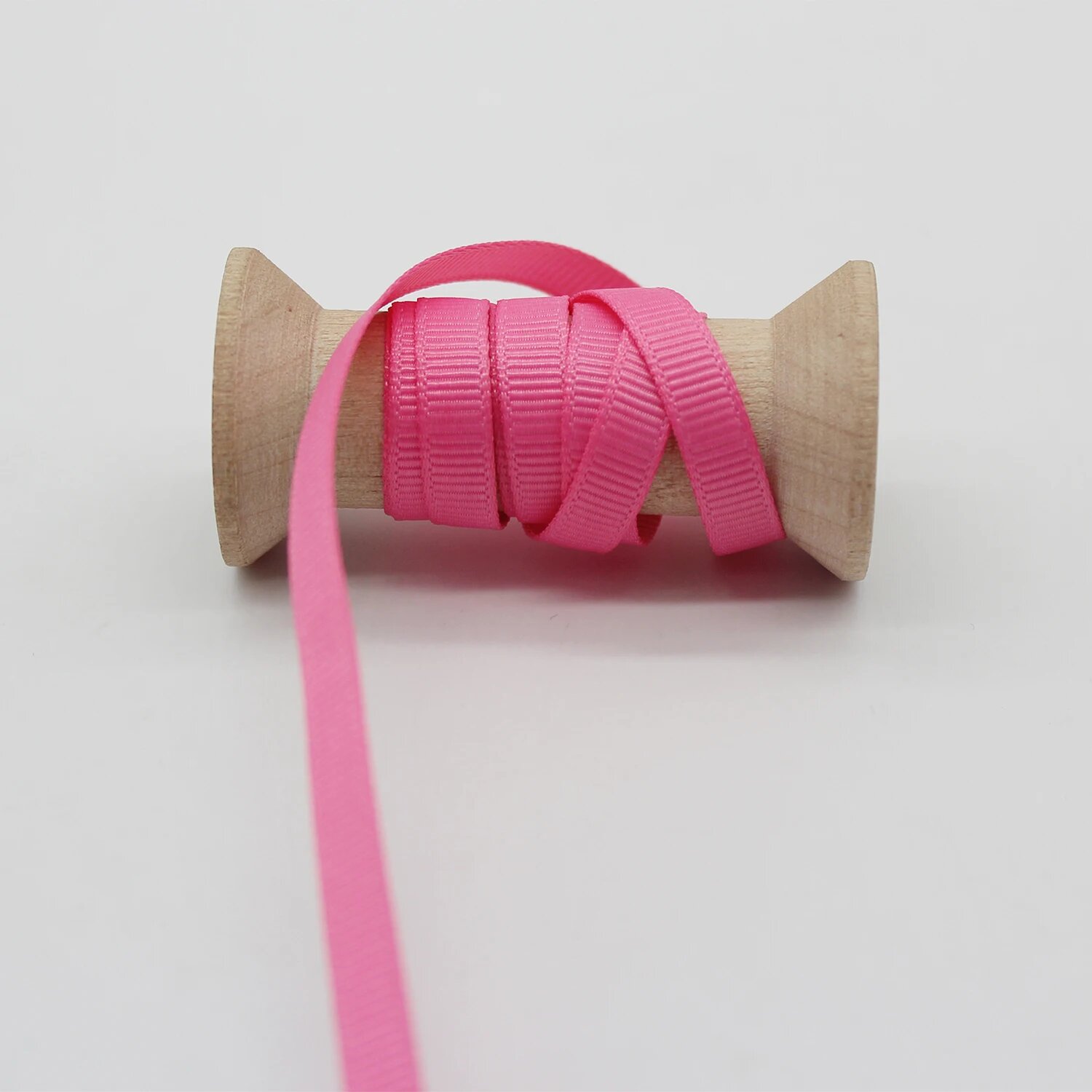 Ярко-розовая лента Grosgrain 6mm, 5 м