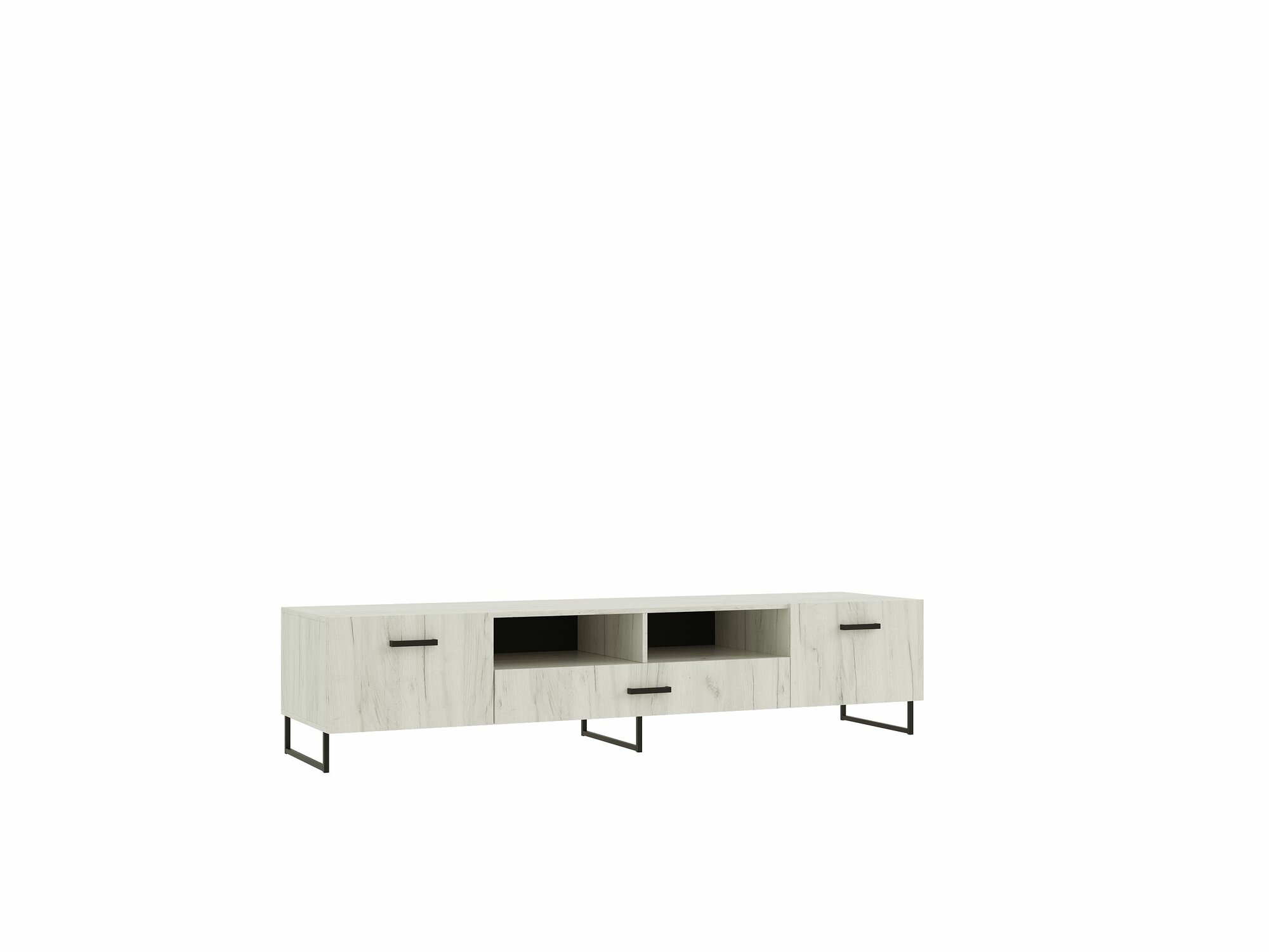 Нэнси LOFT Тумба ТВ 2000 (ЛДСП) (Дуб Крафт Белый/Дуб Крафт Белый)