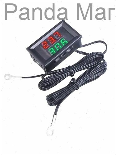 -55-+120C Red Green,2-ch, Цифровой двухканальный термометр с выносными датчиками температуры, питание 4-28В, дисплей красный и зеленый, длина кабелей 1 метр