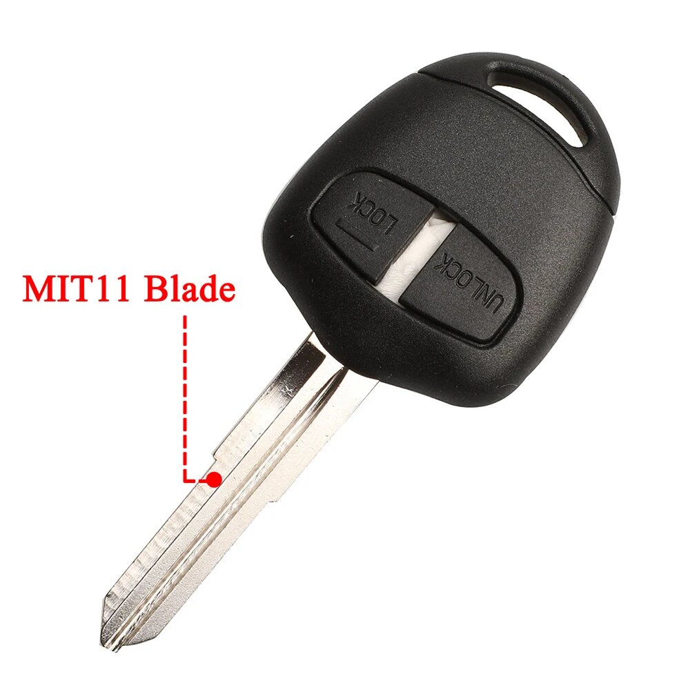 Корпус для дистанционного ключа jingyuqin 10 шт./лот, 2 кнопки для Mitsubishi Outlander, Grandis, Pajero, Lancer, корпус для автомобильного брелка