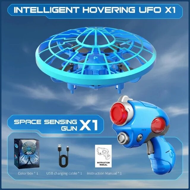 Мини-дрон-квадрокоптер Xiaomi XS4 с датчиками съёмки, интеллектуальным парящим НЛО и пультом дистанционного управления с датчиком жестов — детская игрушка
