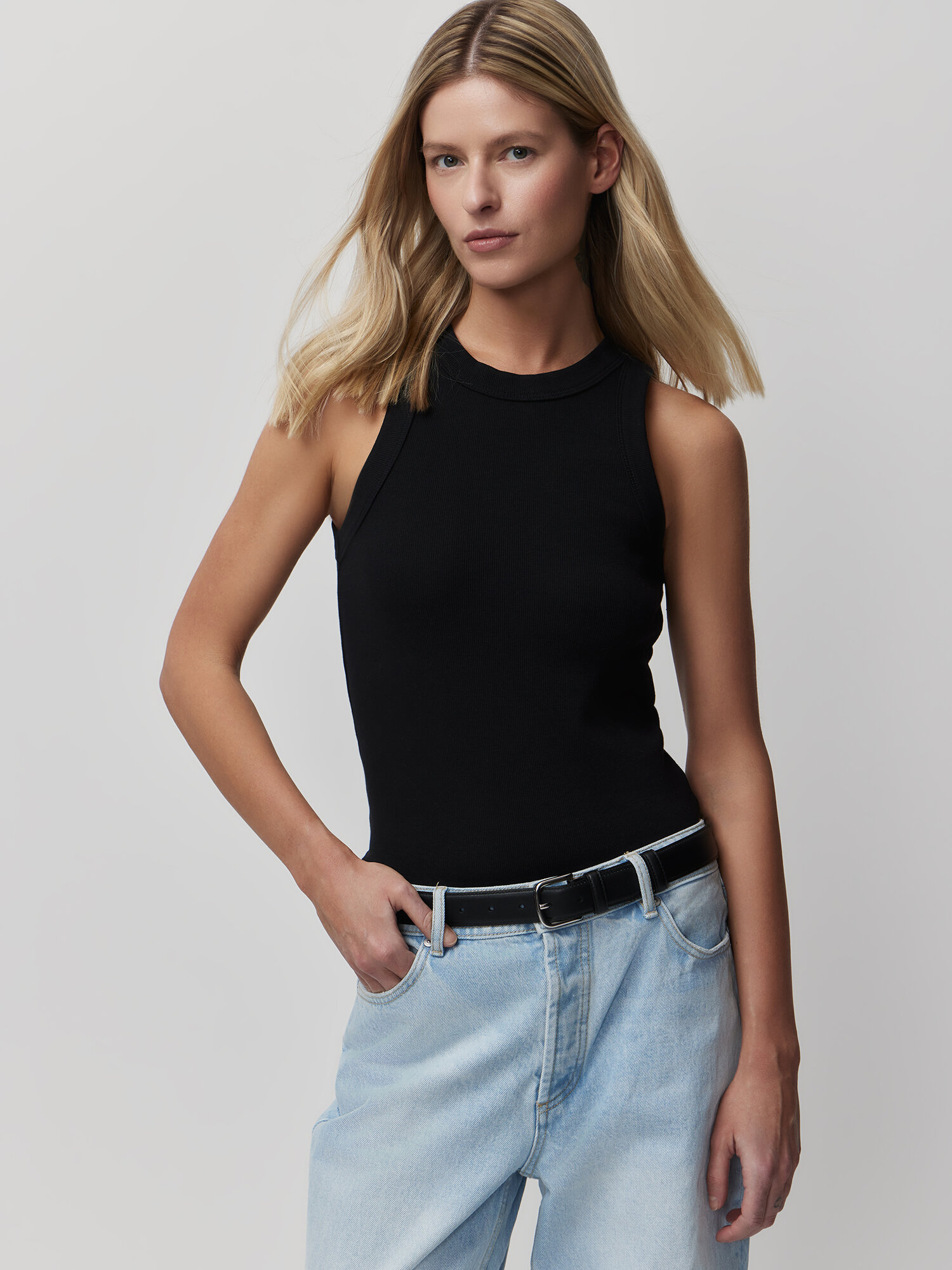 Майка в рубчик